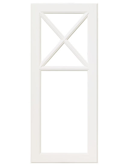 Vitrin Vit Kryssvitrin - Köksluckor - Sörmlandskök i Stockholm